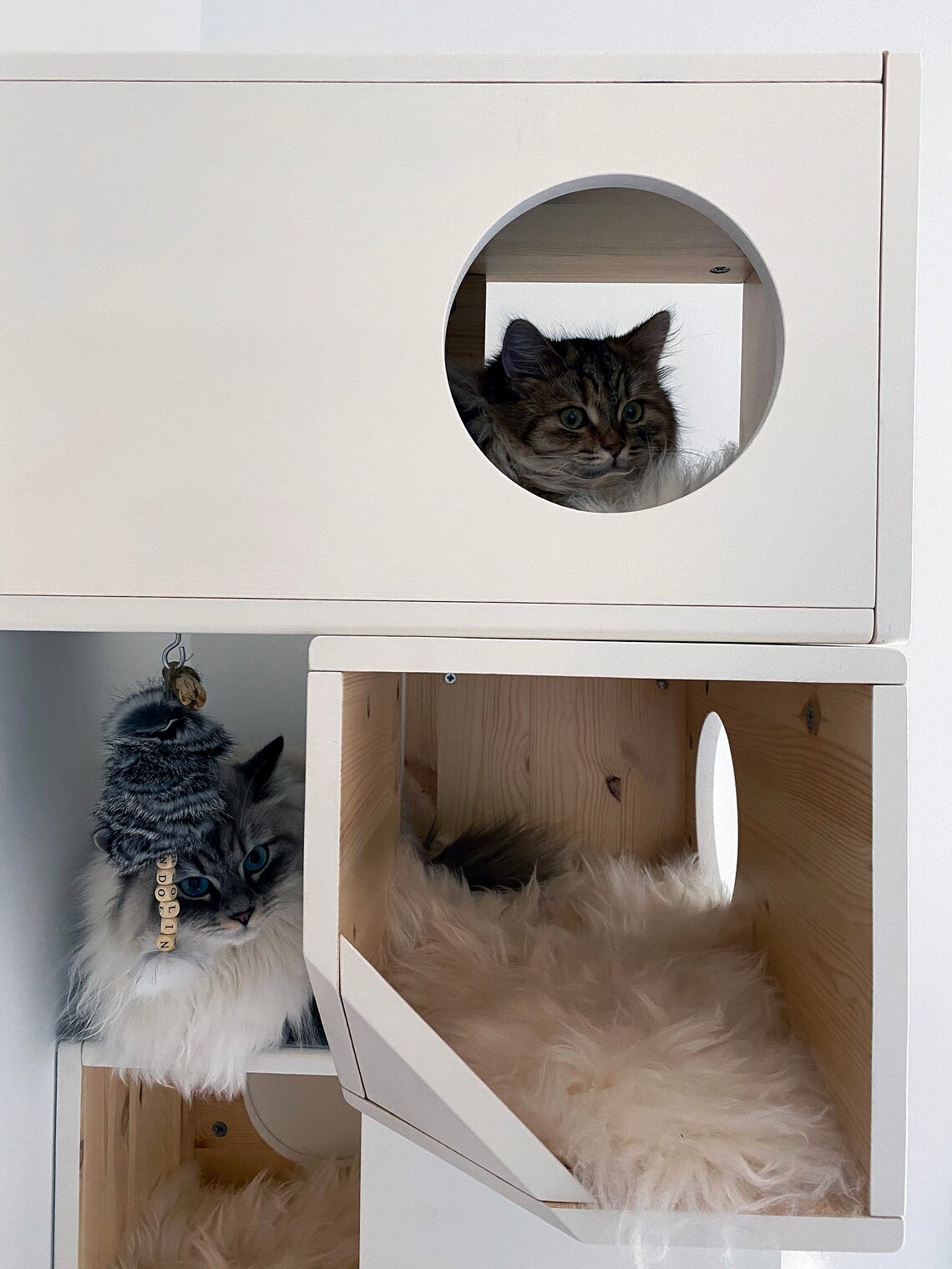White Modular Cat House - Etsy