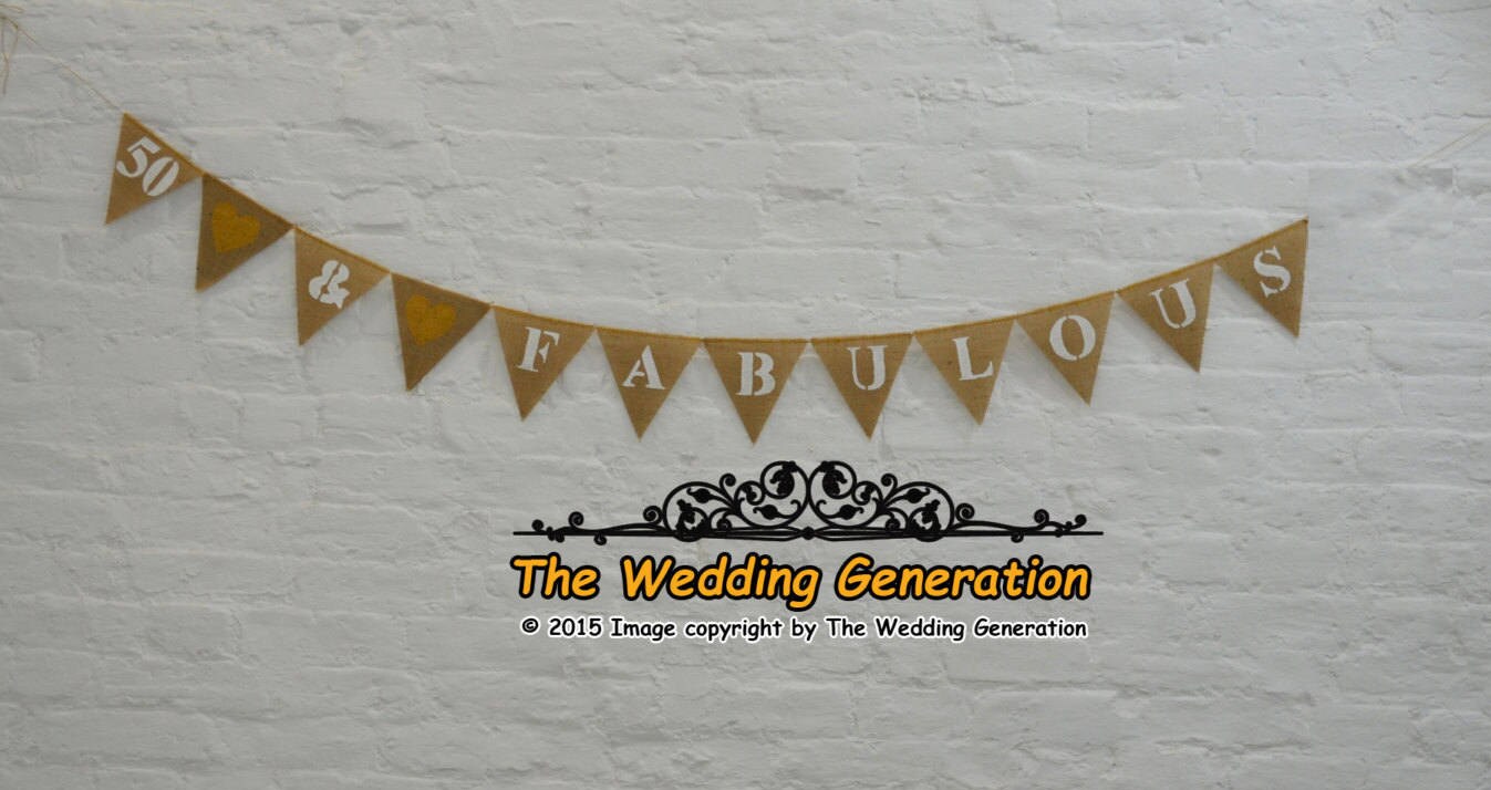 50 And Fabulous Banner Fifty And Fabulous Banner Custom Birthday Banner