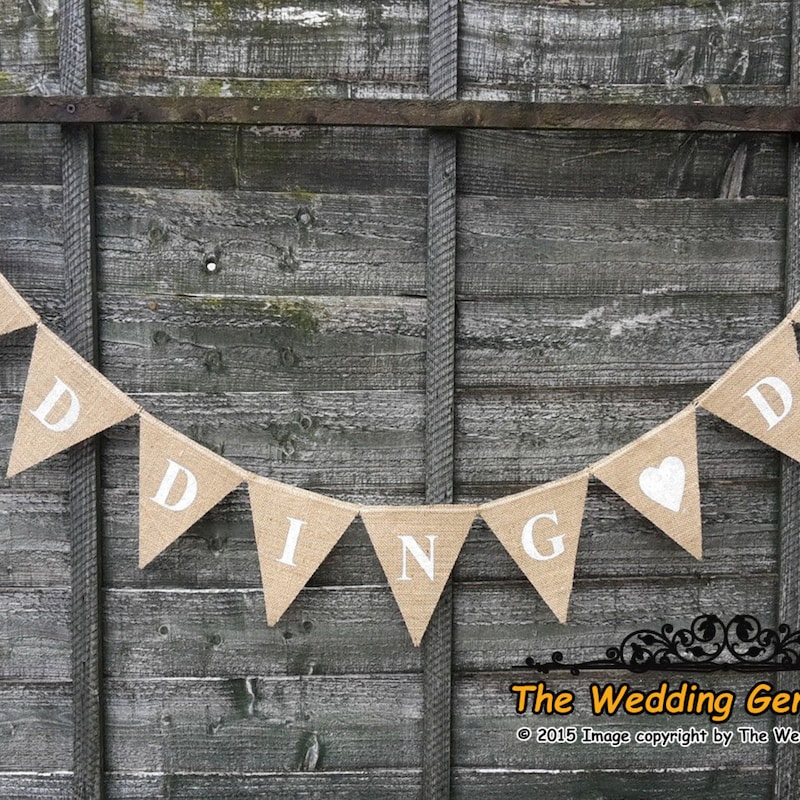 Lace and Hessian Bunting - Etsy
