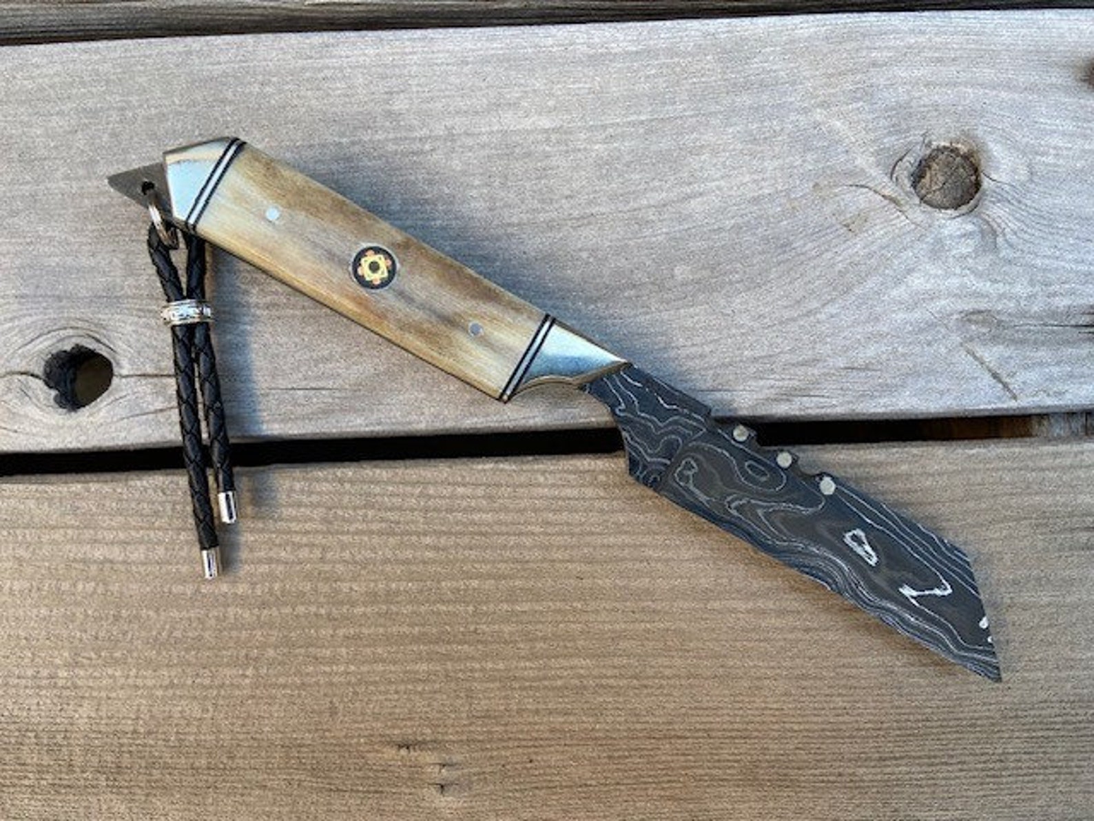 RAILEY Alabama Damascus Custom Knife, All USA, Handmade Swordfish ...