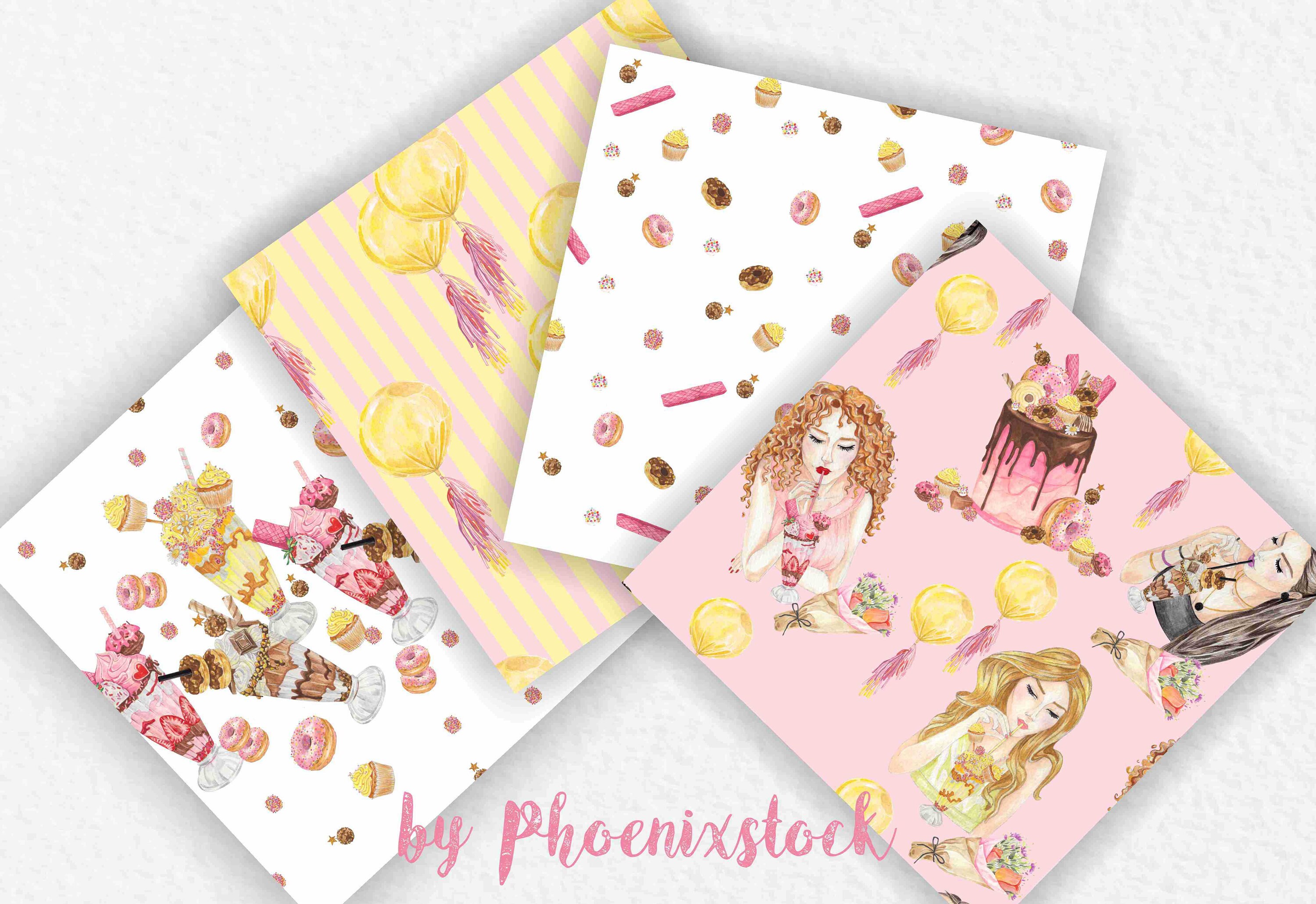 Birthday Clip Art/ Cup Cakes Clip Art/ 16 Digital Scrapbook Birthday ...