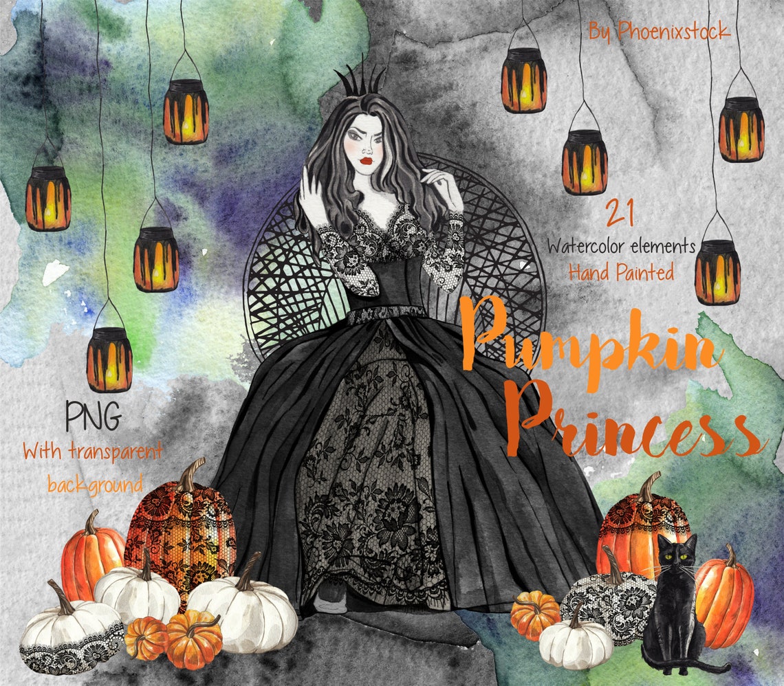 Halloween Clipart Watercolor Halloween Clipart Watercolor Fall Clip Art ...