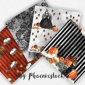 Halloween Paper Pack/halloween Digital Paper/pumpkin Digital Paper ...