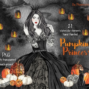 Halloween Clipart Watercolor Halloween Clipart Watercolor Fall Clip Art ...