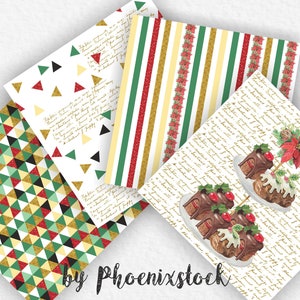 Christmas Paper Pack Digital Paper Winter Party Paper Pack Scrapbook ...