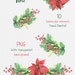 Watercolor Christmas Clipart/ Christmas Wreath Clip Art/ Watercolor Red ...