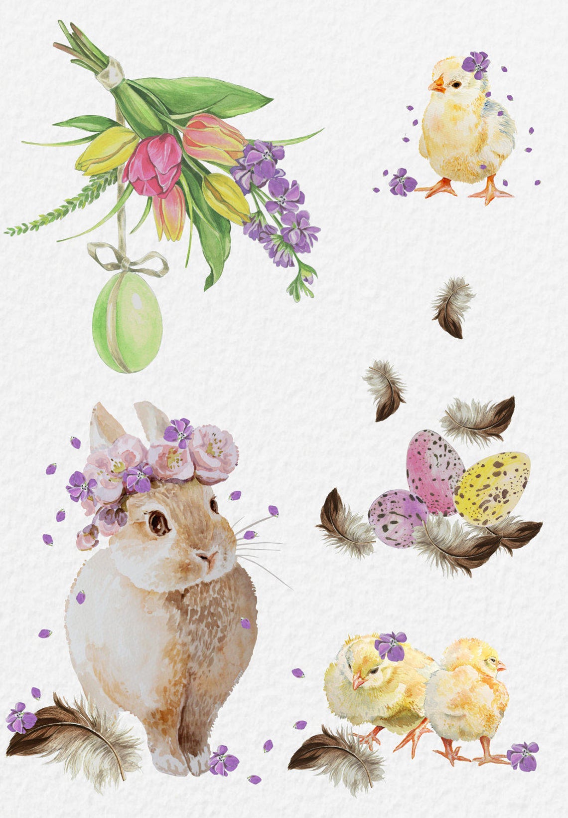 Watercolor Easter/watercolor Easter Clipart/watercolor Easter Egg ...
