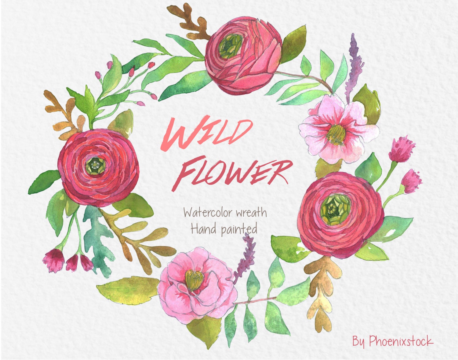 Watercolor Wreaths /watercolor Wreaths Peonies /hand Painted / Wedding ...