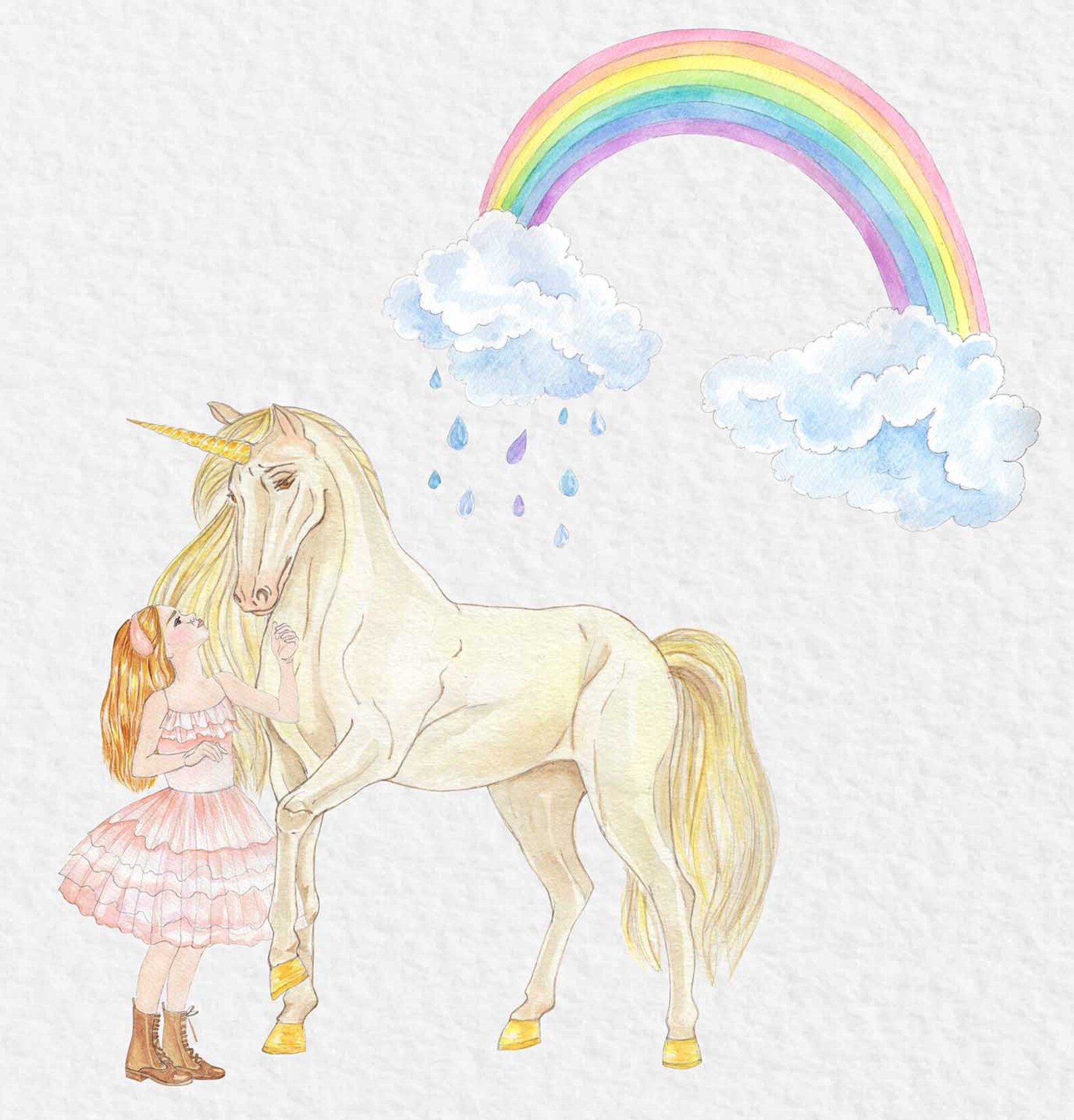 Watercolor Clipart Unicorn/watercolor Unicorn/clipart Rainbow ...
