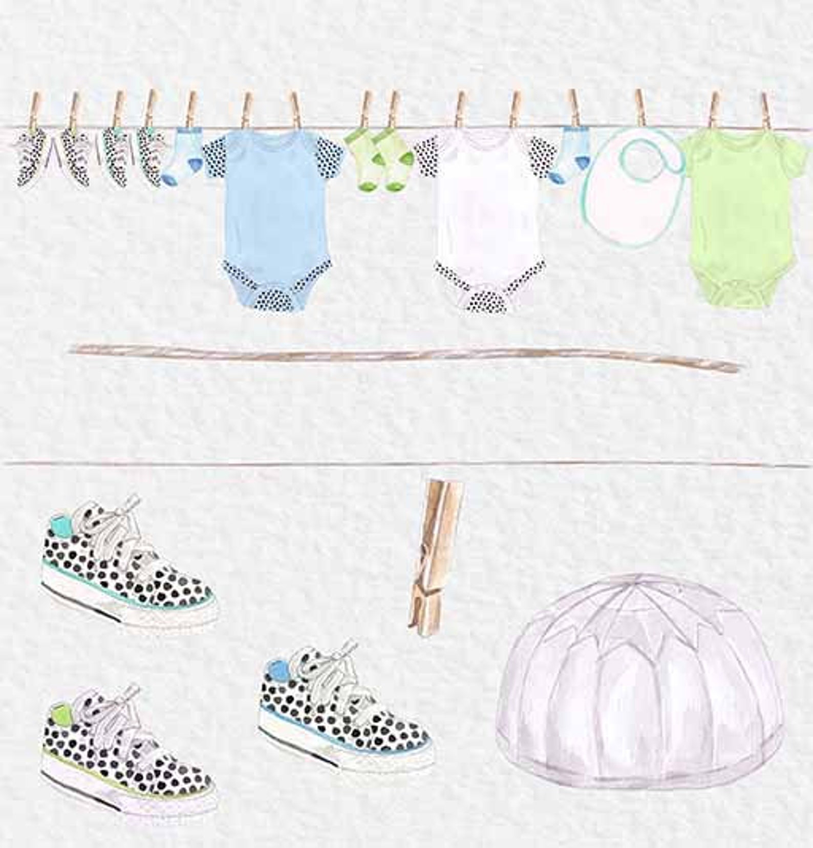Watercolor Clip Art Baby Shower Boy Nursery Clipart Scrapbooking Baby ...