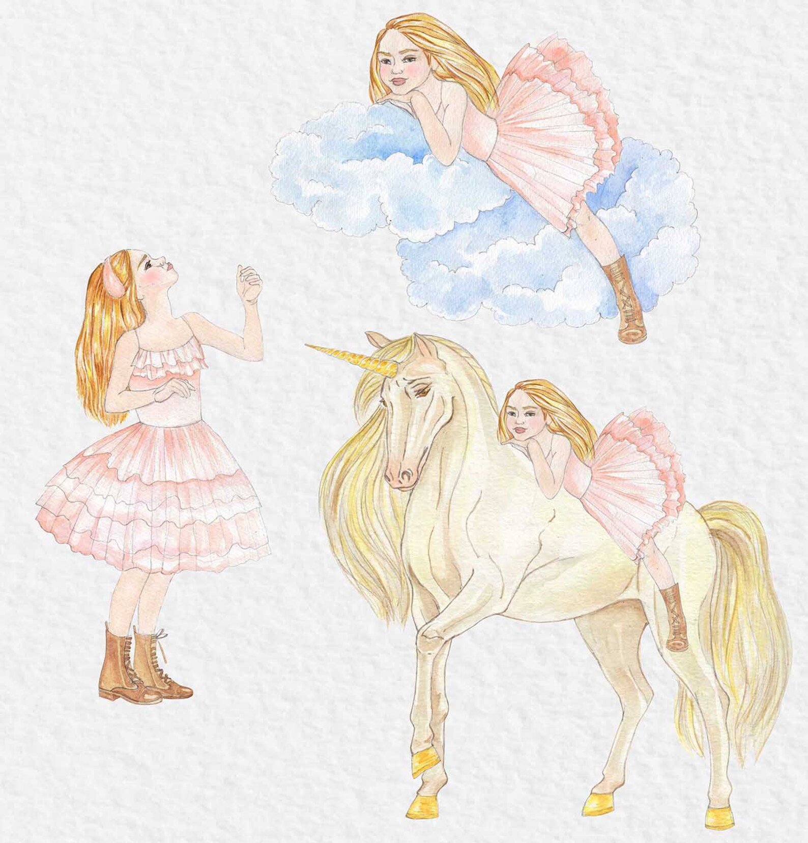 Watercolor Clipart Unicorn/watercolor Unicorn/clipart Rainbow ...