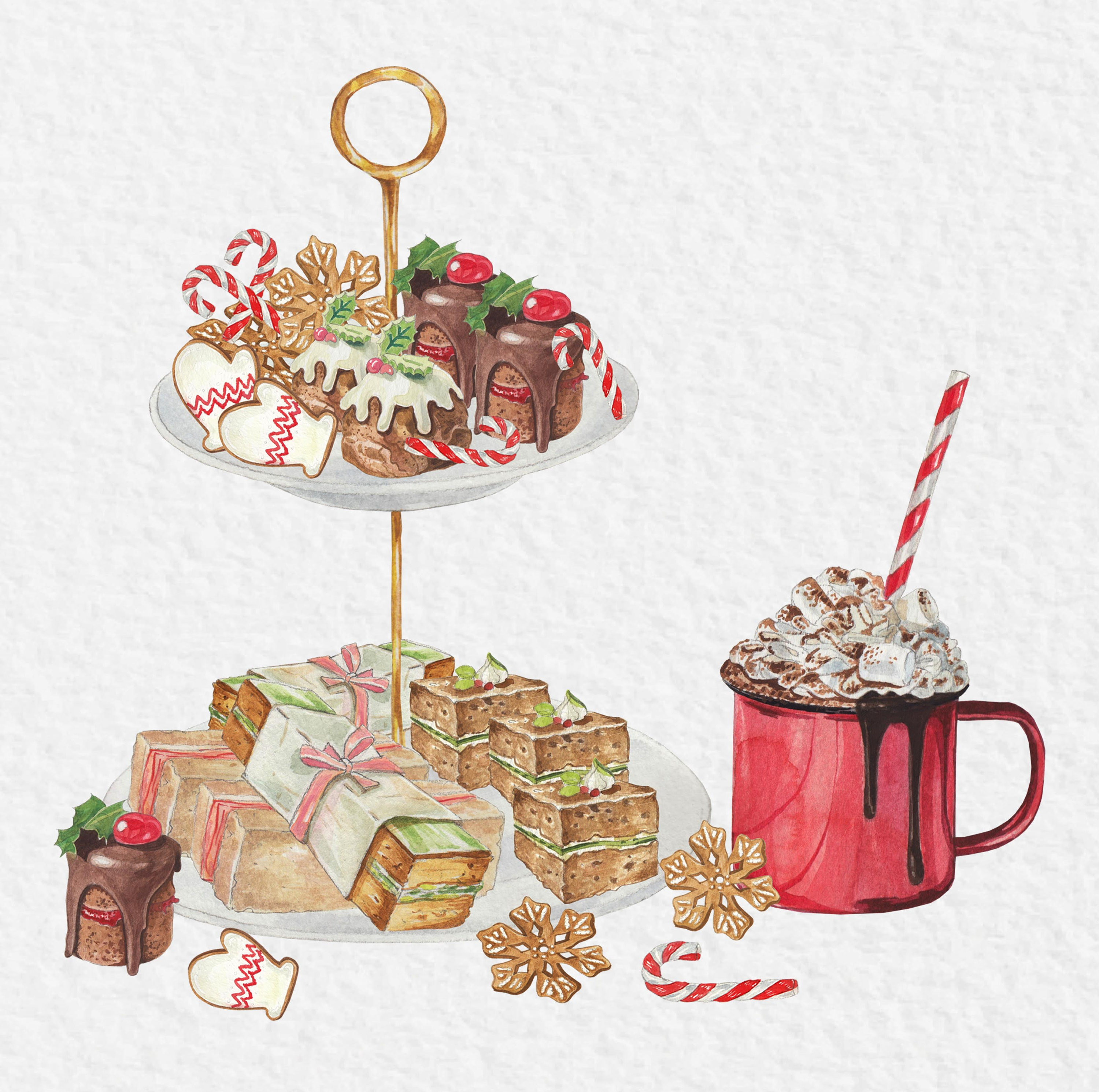 Watercolor Clip Art Christmas/christmas Clipart/watercolor Christmas ...