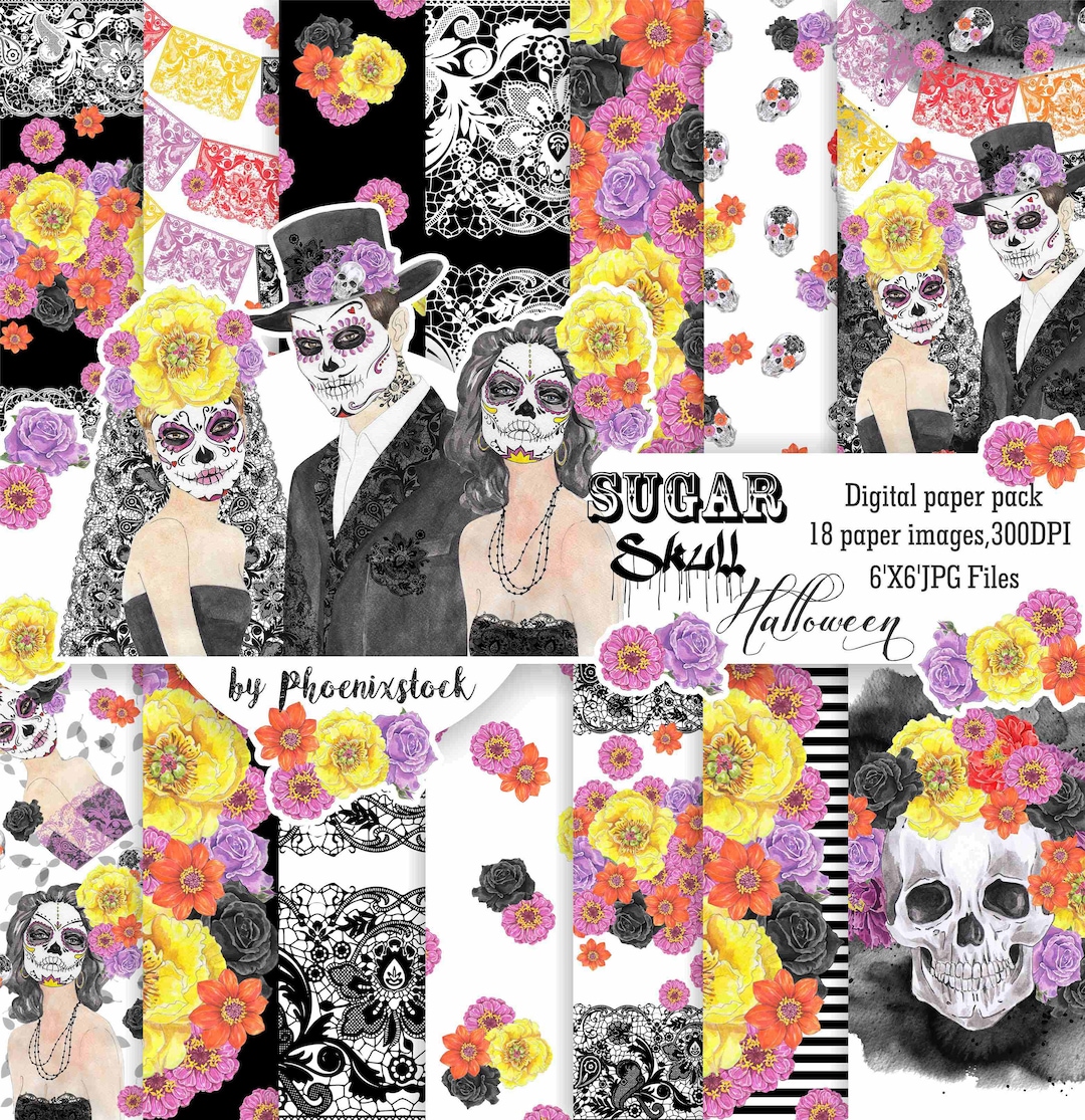 Halloween Paper Pack Digital Paper Autumn Wedding Paper Pack Scrapbook ...
