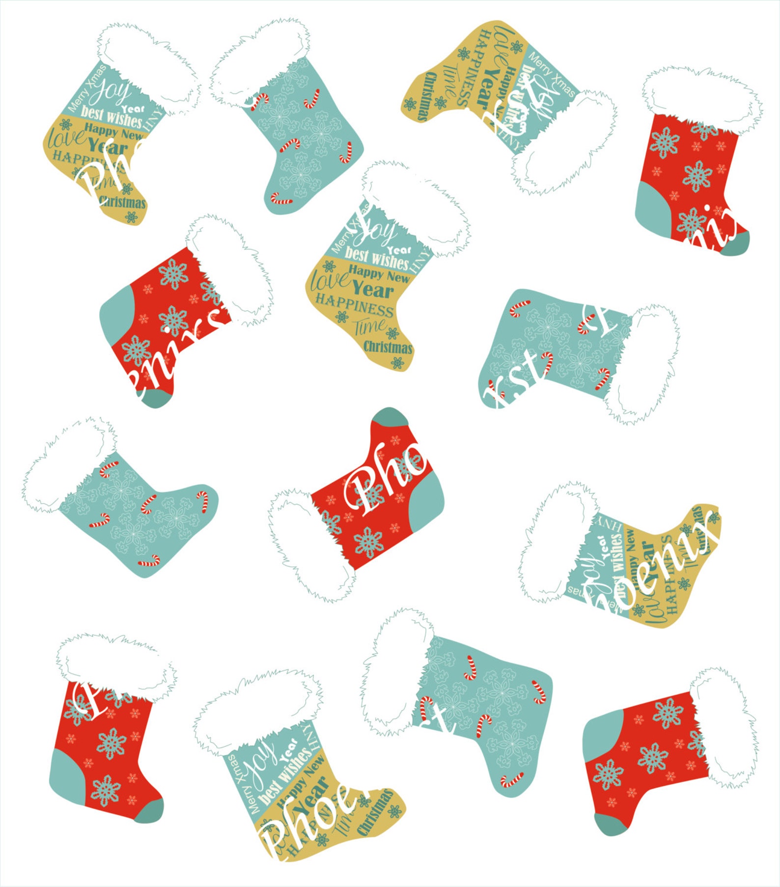 Christmas Paper Pack / Christmas Clip Art/ 12 Digital Scrapbook ...