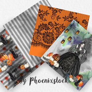 Halloween Paper Pack/halloween Digital Paper/pumpkin Digital Paper ...