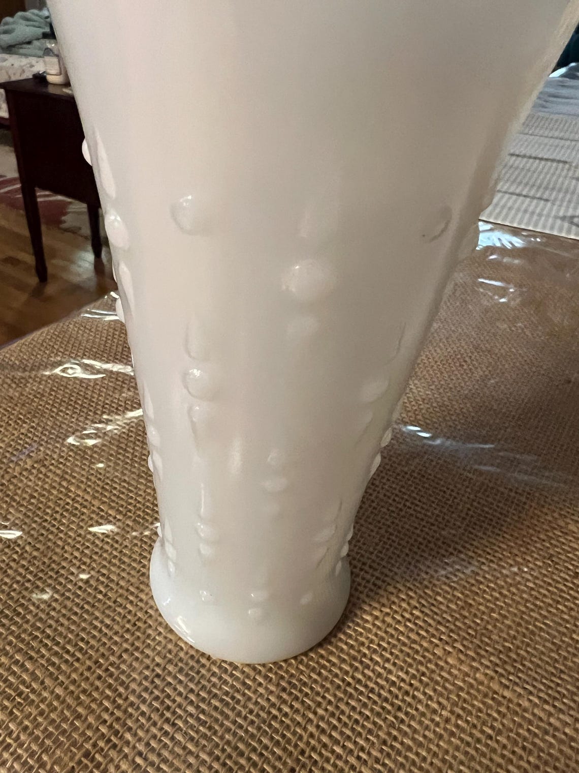 Vintage 1960's Anchor Hocking Flared Top Milk Glass Vase Teardrop and ...