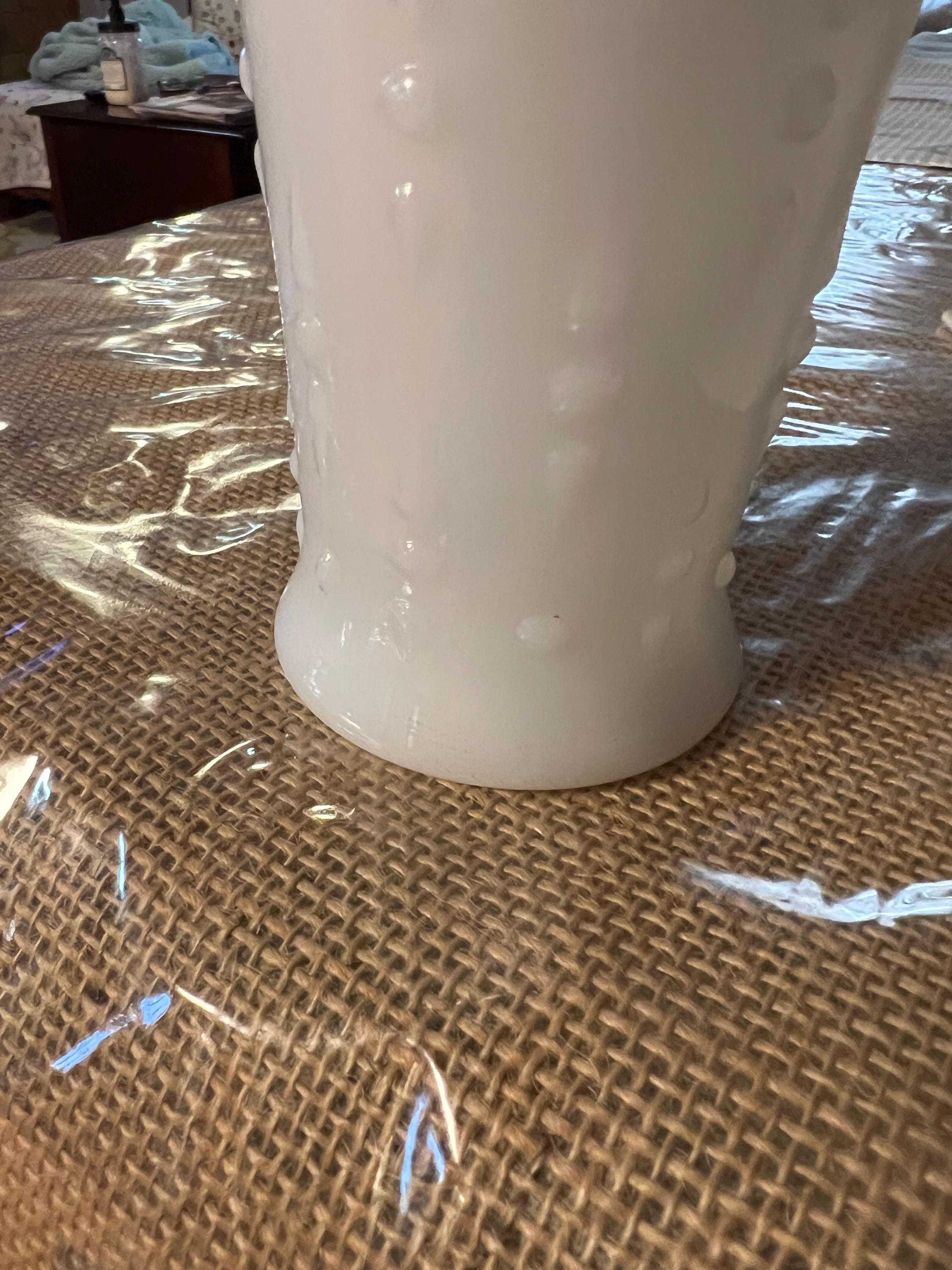 Vintage 1960's Anchor Hocking Flared Top Milk Glass Vase Teardrop and ...