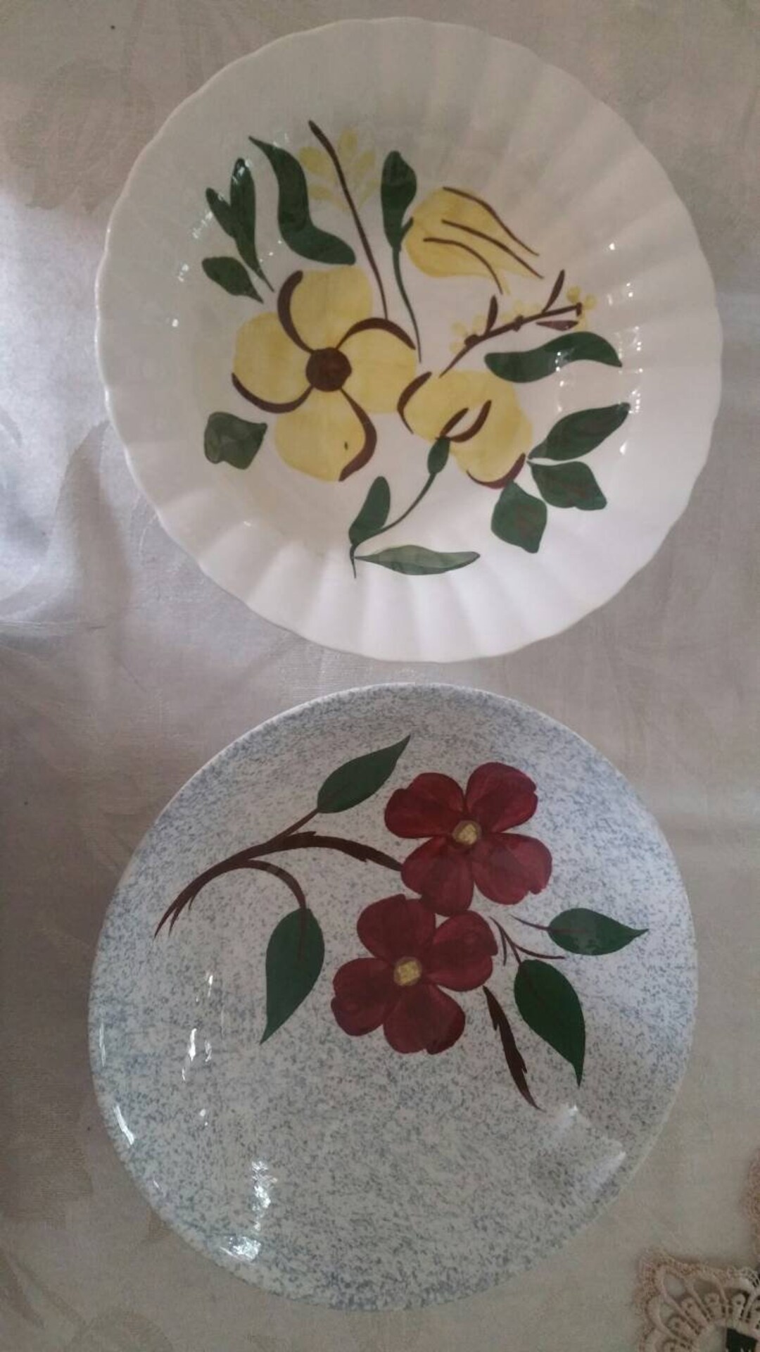 Pair of Vintage Mid Century Blue Ridge Pottery Serving Bowl Mayflower ...