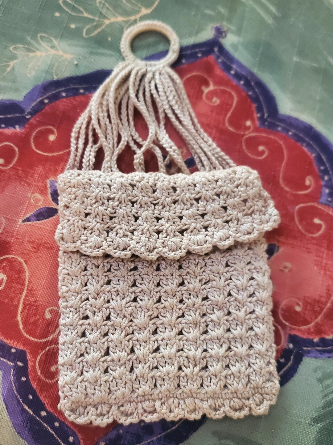 Antique Victorian Hand Made Crochet Miser Mini Bag for Chatelaine Belt ...