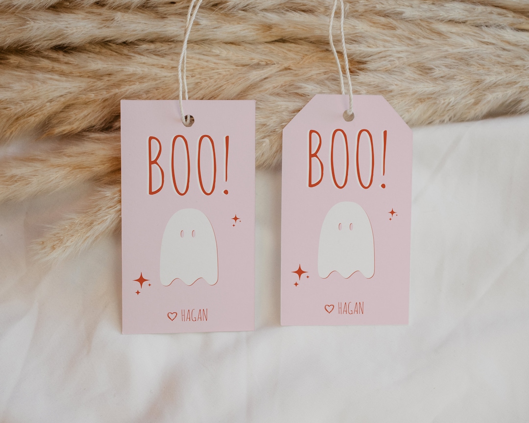 Printable Halloween Tags, Boo Tags, Treat Bag Tag, Cute Halloween Tag ...