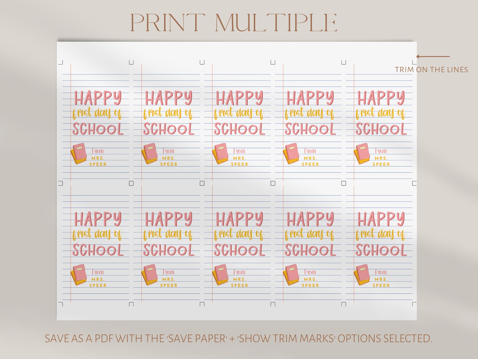 Happy First Day of School Student Gift Tag Back to School - Etsy