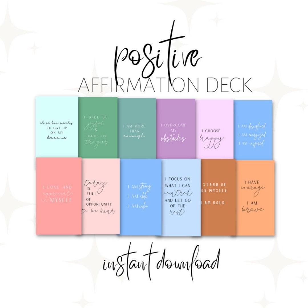 Positive Quotes Printable Cards, Affirmation Cards, Morning Meditation ...
