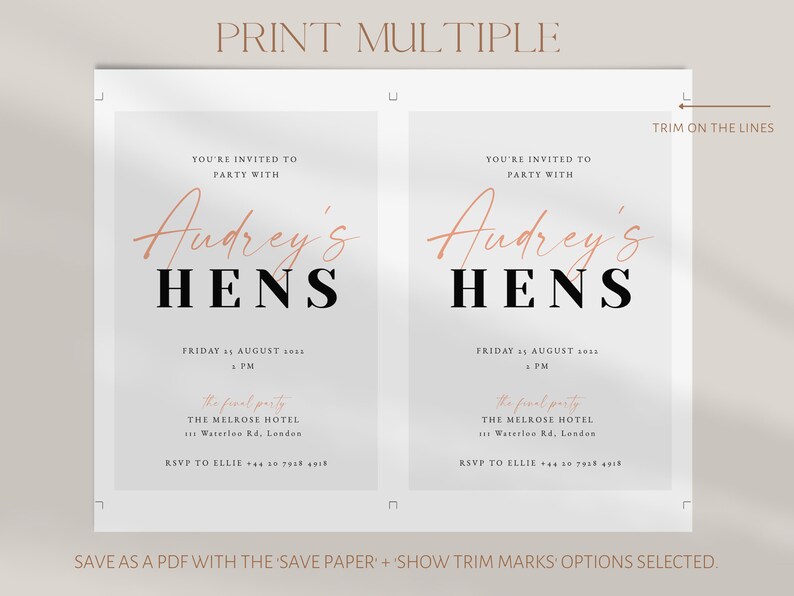 Beach Hen Party Invitation & Itinerary Neutral Lake - Etsy