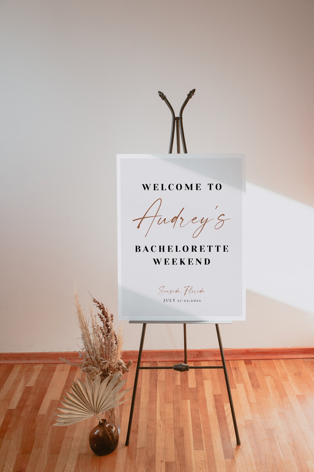 Bachelorette Party Welcome Sign Minimalist, Hen Party Weekend Party ...