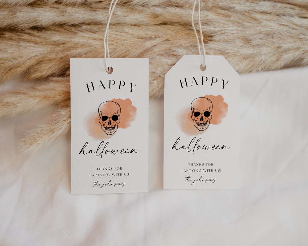 Editable Halloween Favor Tag, Printable Gift Tag for Halloween Party ...