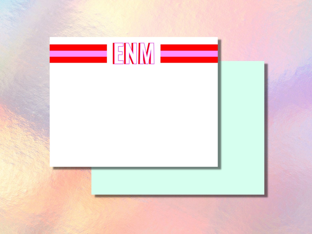 Personalized Stationery Template, Editable Initial Stationery ...