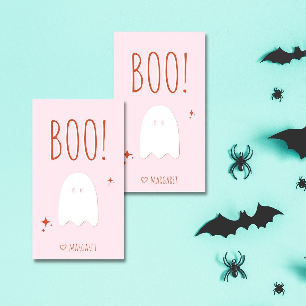 Printable Halloween Tags Boo Tags Treat Bag Tag Cute - Etsy