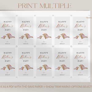 Mother's Day Gift Tag, Minimalist Mother's Day Tag, Happy Mother's Day ...