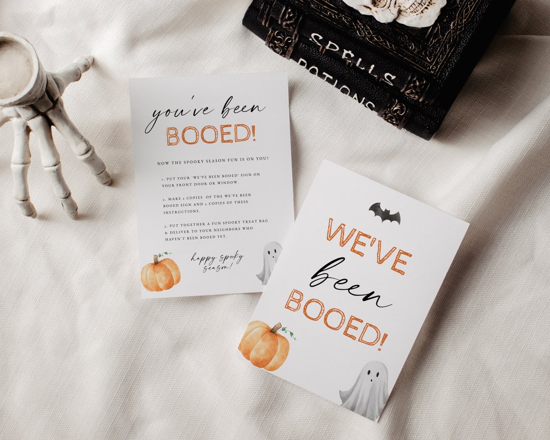 You've Been Booed Halloween Game Printable, We've Been Booed Editable ...
