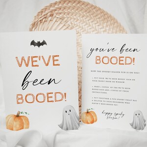 You've Been Booed Halloween Game Printable, We've Been Booed Editable ...