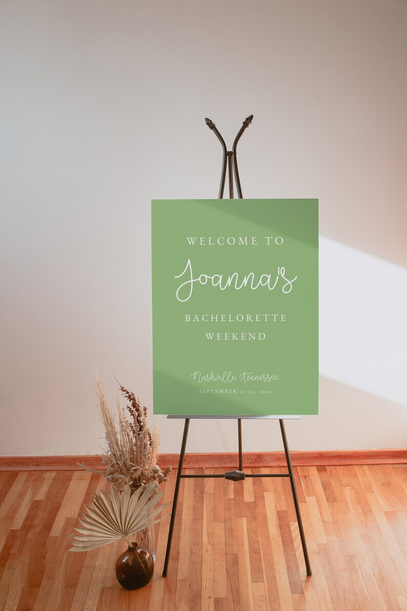 Bachelorette Party Welcome Sign Pastel Hen Party Weekend - Etsy