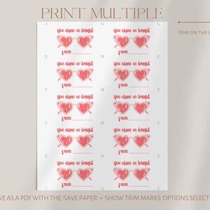 Girl Valentine's Party Editable Favor Tag, Printable Cute Vday Tag ...