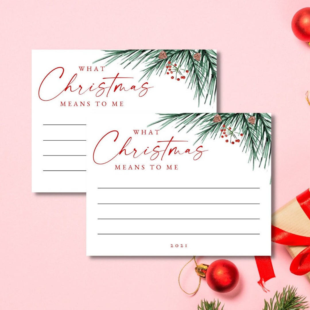 Christmas Reflection Template, Holiday Affirmation Template, Christmas ...