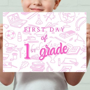 First and Last Day of School Printable, Back to School Sign, First Day ...
