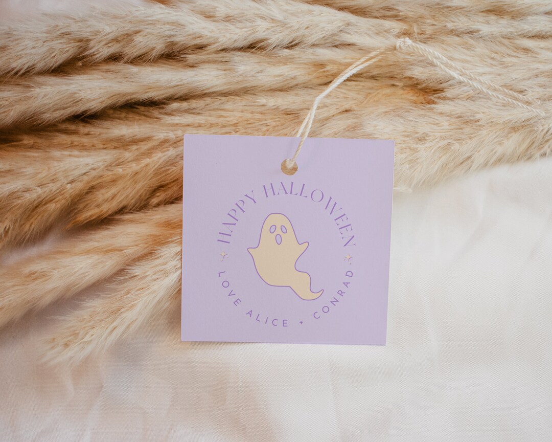 Happy Halloween Treat Gift Tag, Class Party Printable Tag, Editable ...