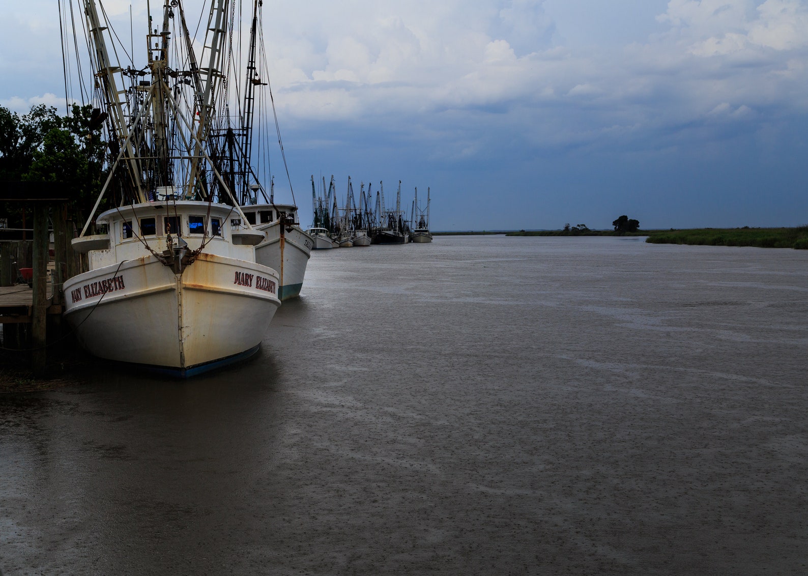 Fishing Docks and Boats Darien GA Printable Art. Nautical Coastal Art ...