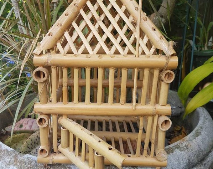 Bamboo Cage, Decorative Bamboo Bird Cage, Decorative Plant Holder - Etsy