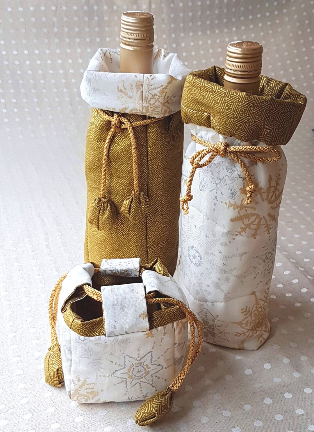 Fabric Gift Bag and Wine Bottle Covers (PDF) Digital Sewing Pattern - Etsy