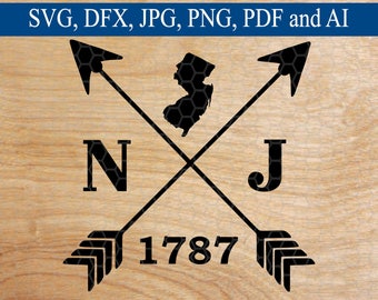 New jersey svg | Etsy