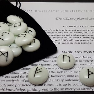 White Glass Elder Futhark Runes, 25 Piece Set - Etsy UK