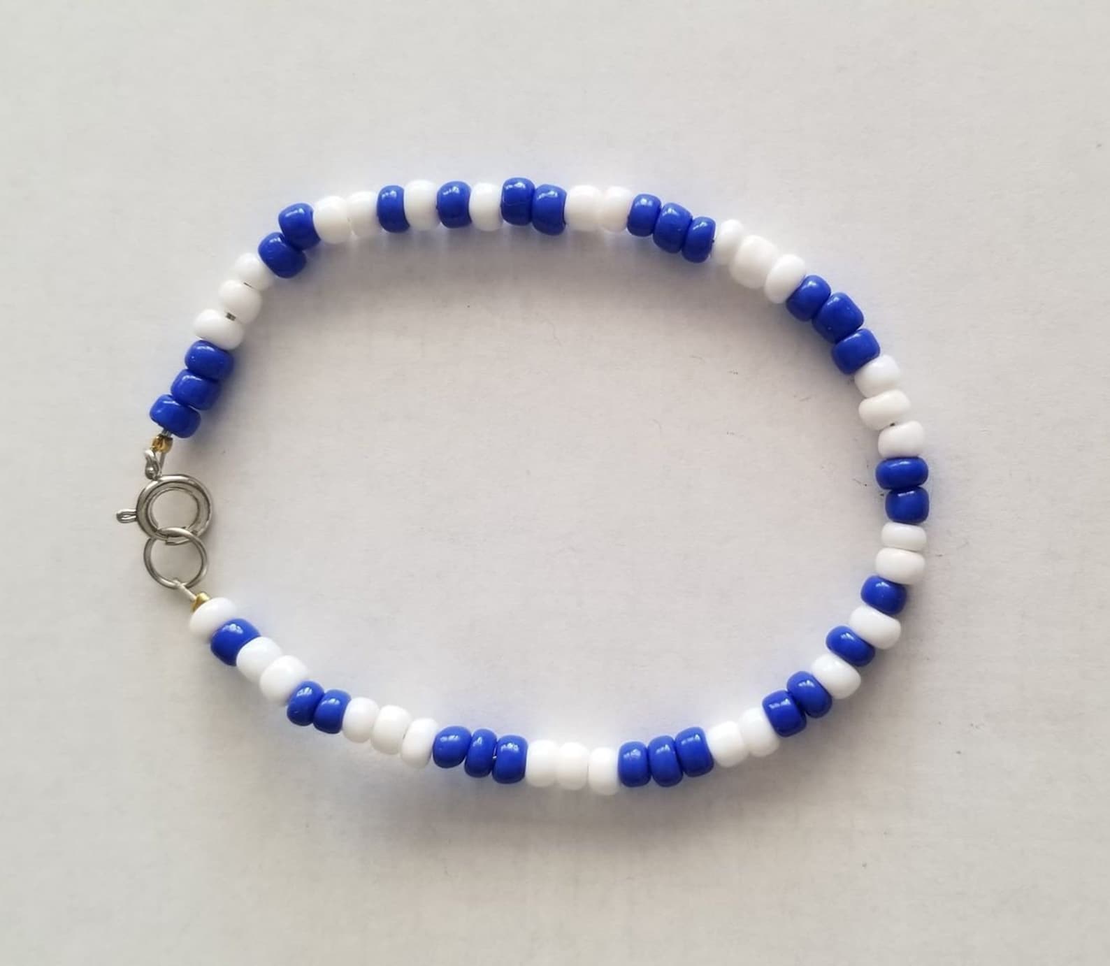 Blue and White Simple Bracelet - Etsy
