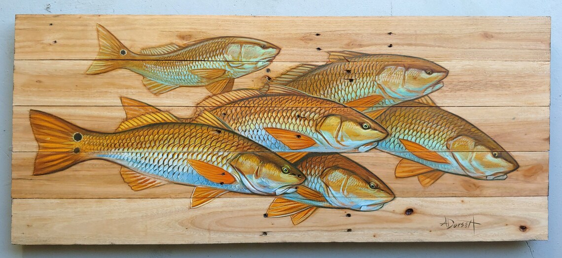 Redfish Painting Giclee Canvas Print - Etsy