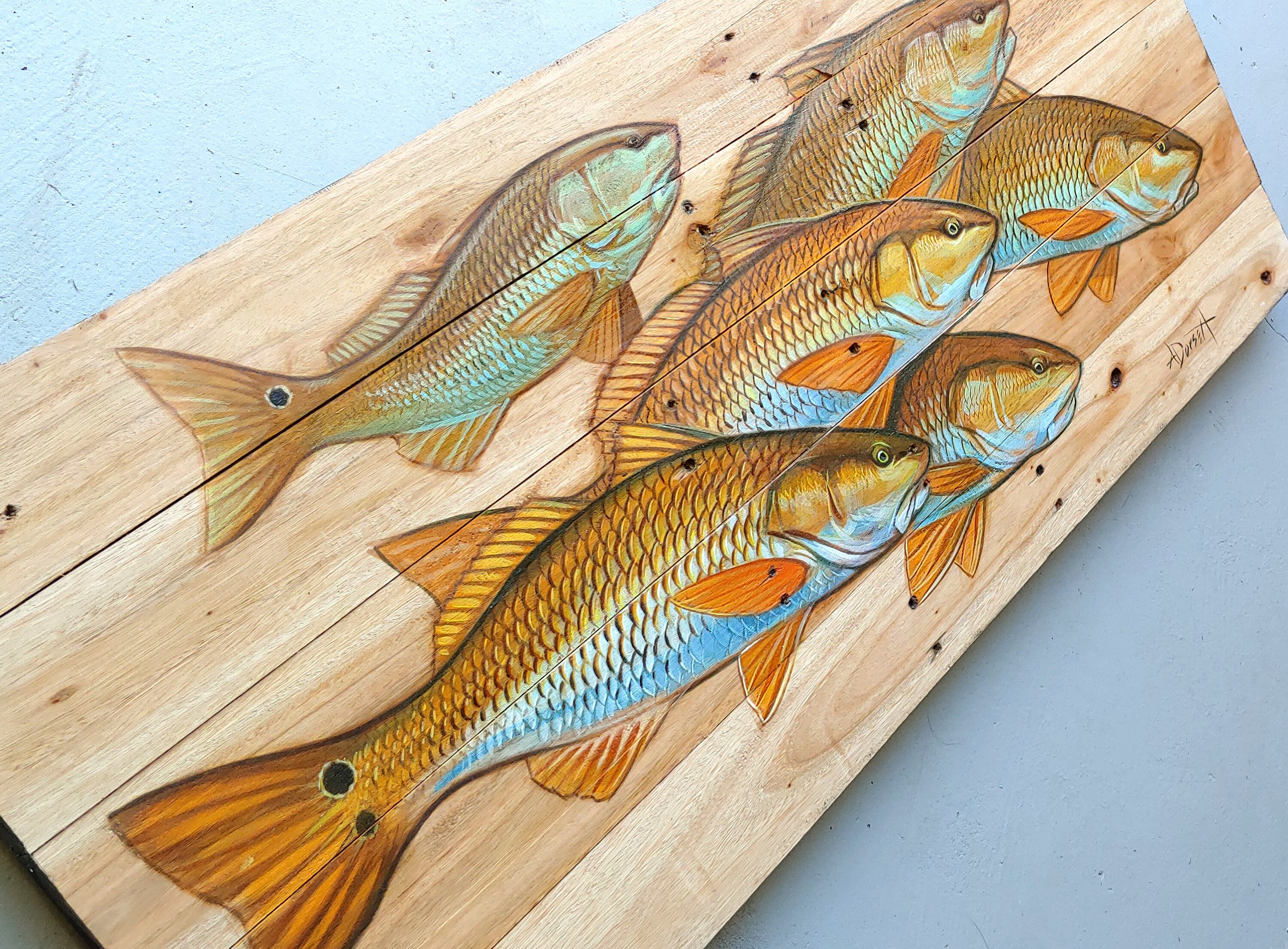 Redfish Painting Giclee Canvas Print - Etsy