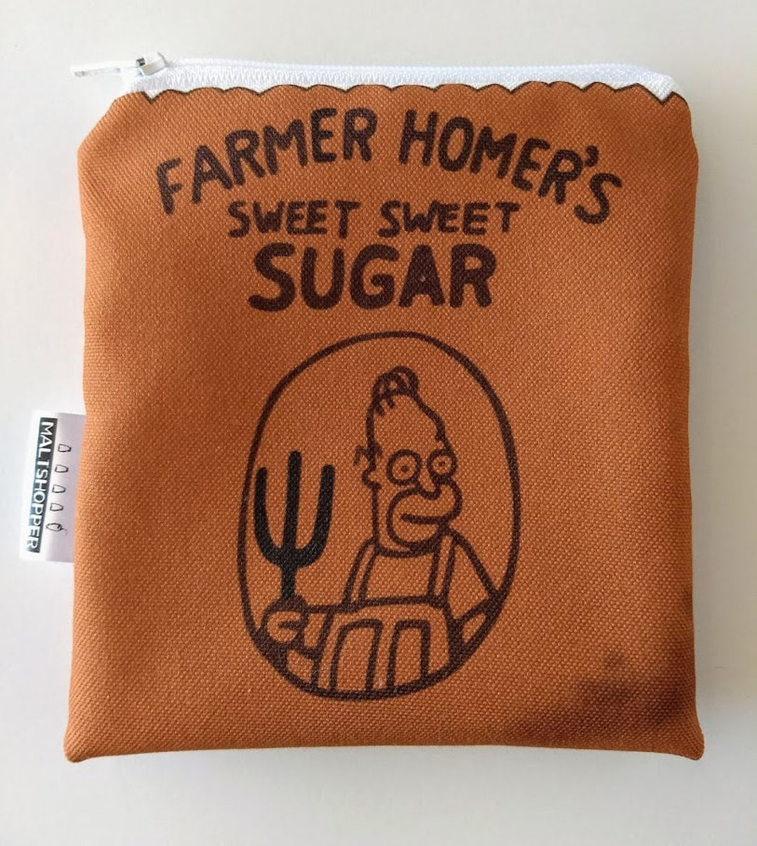 The Simpsons Reusable Snack Bag Zipper Pouch - Homer Simpson - Farmer ...
