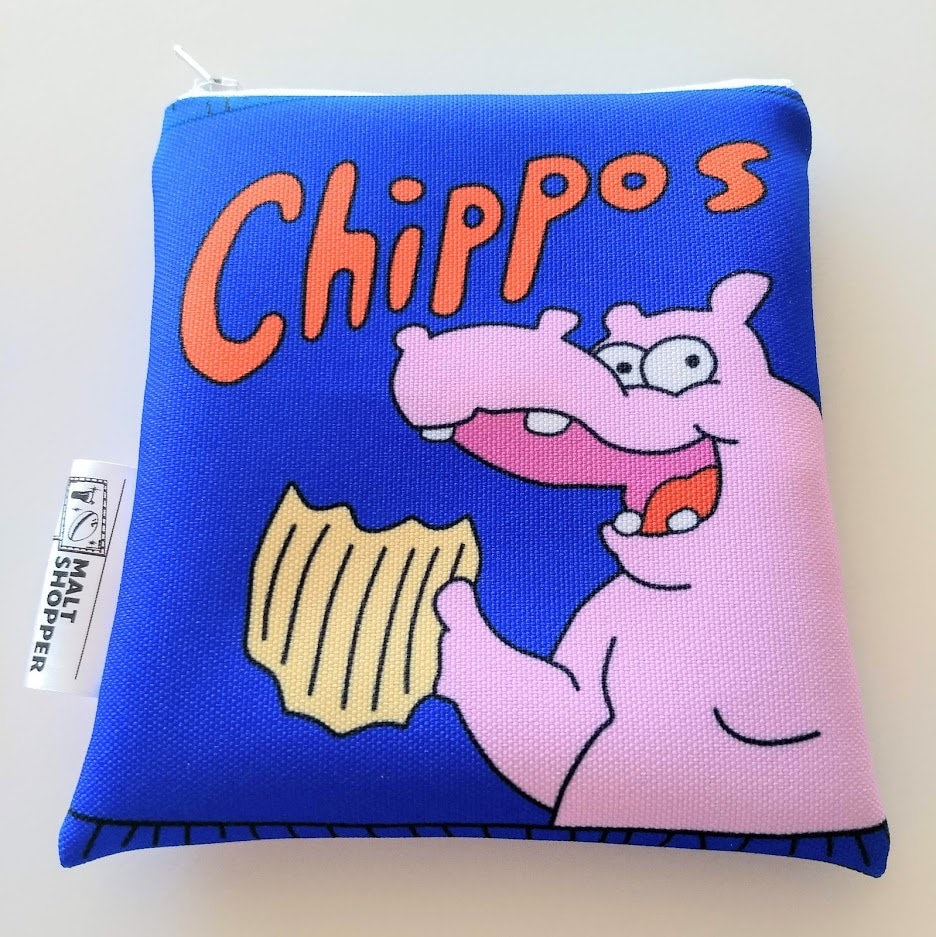 The Simpsons Reusable Snack Bag Zipper Pouch - Chippos Potato Chips - Etsy
