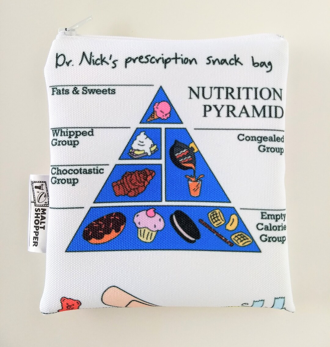 The Simpsons Reusable Snack Bag Dr. Nick's Nutrition Pyramid ...